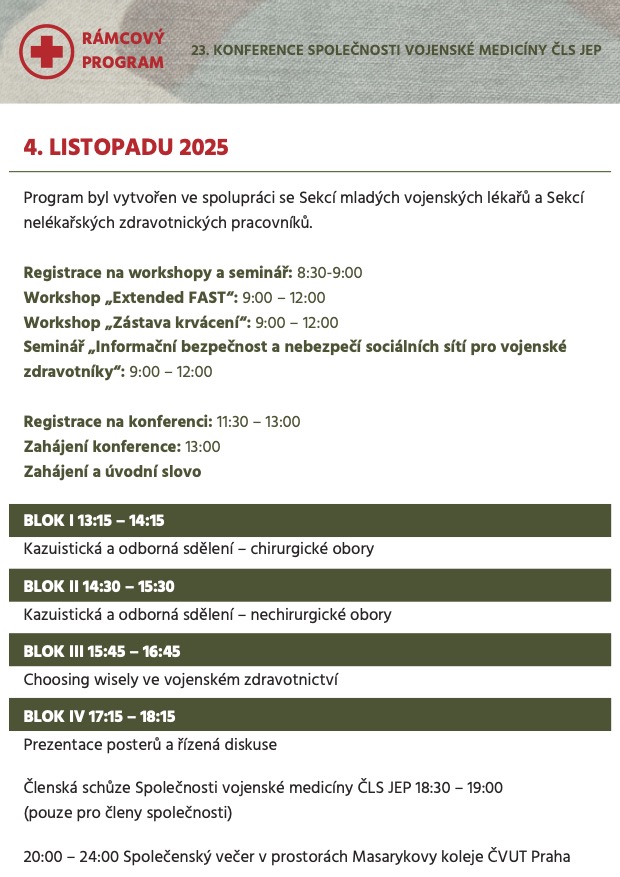 Program Konference SVMED 2025